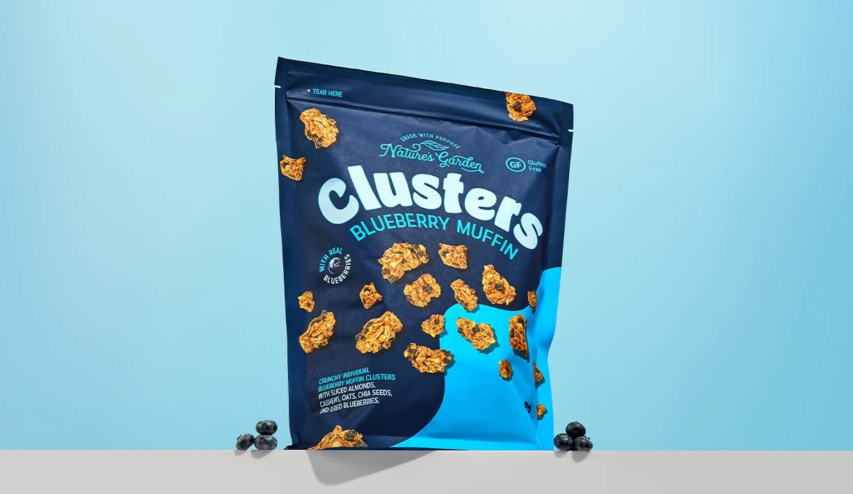 Blueberry Muffin Clusters – Crunchy Nut & Oat Bites – Nature's Garden